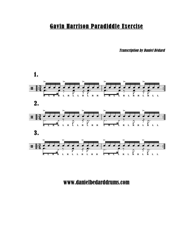 Gavin-Harrison-Paradiddle-Exercise – Daniel Bédard